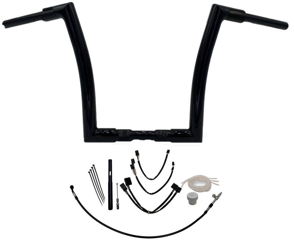 1½" Flat Top Handlebar Kit- 14" Black | Fat Baggers