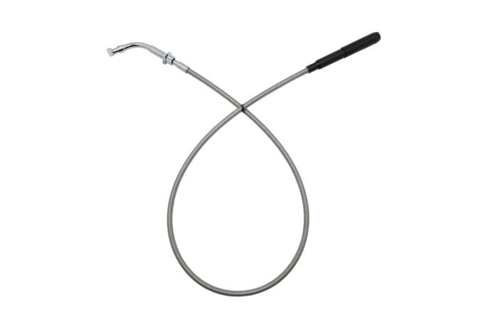EZ Install Chrome Upper Clutch Cable 12" Over Stock Cable | Fat Baggers